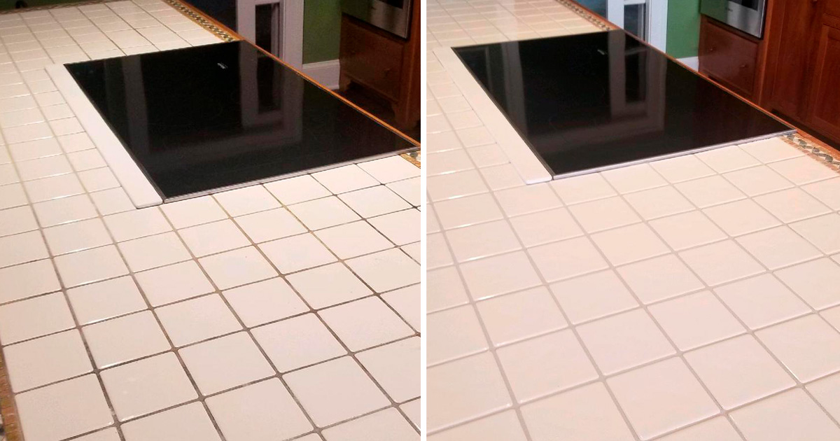 This Countertop Looks Amazing After Our Hard Surface Restoration Services